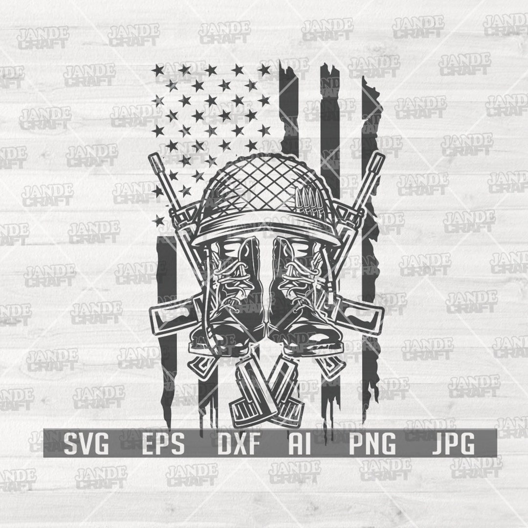 US Combat Gear Svg Military Weapon Svg Soldier Gas Mask Clipart Veteran ...
