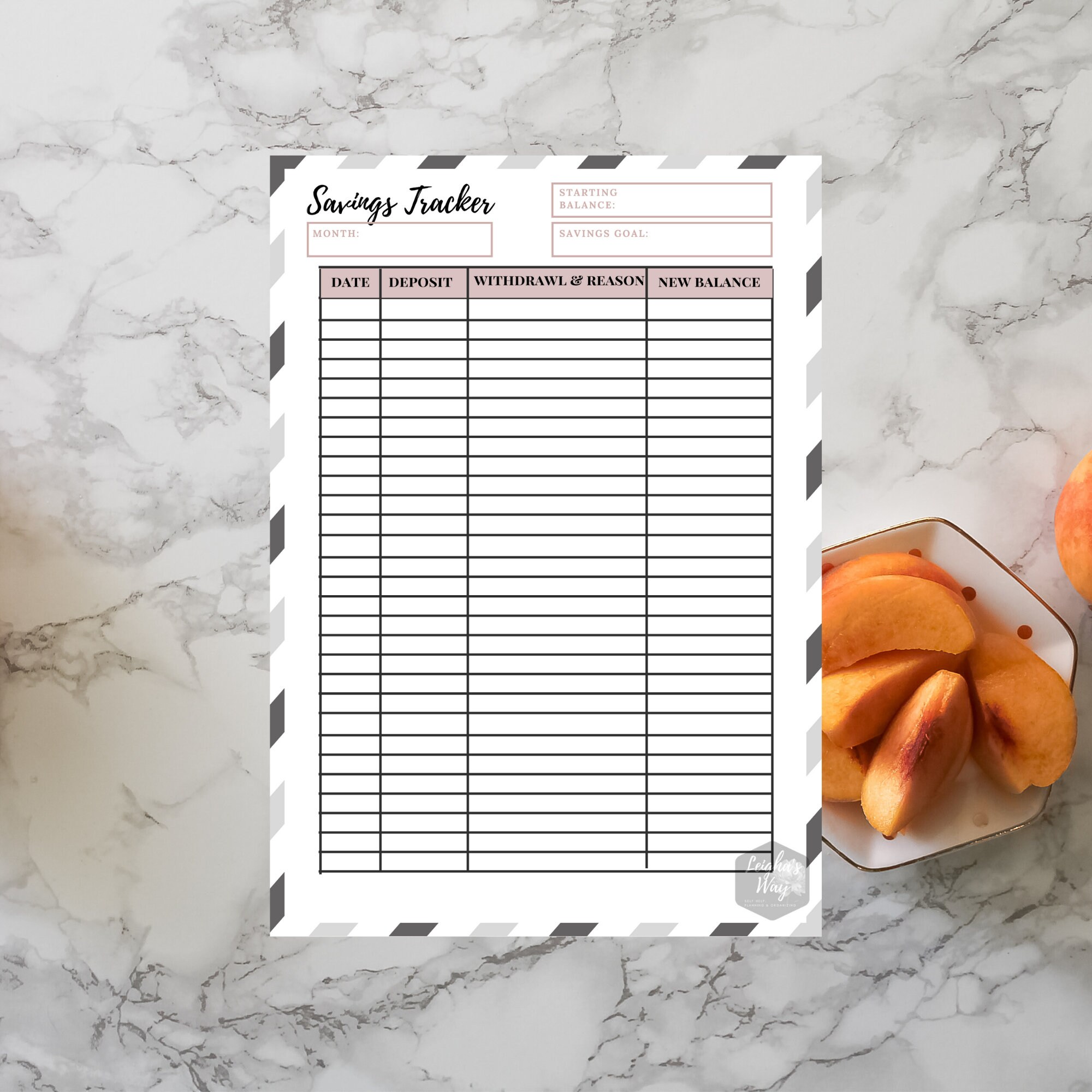 Savings Log Savings Account Tracker Savings Goal Tracker - Etsy