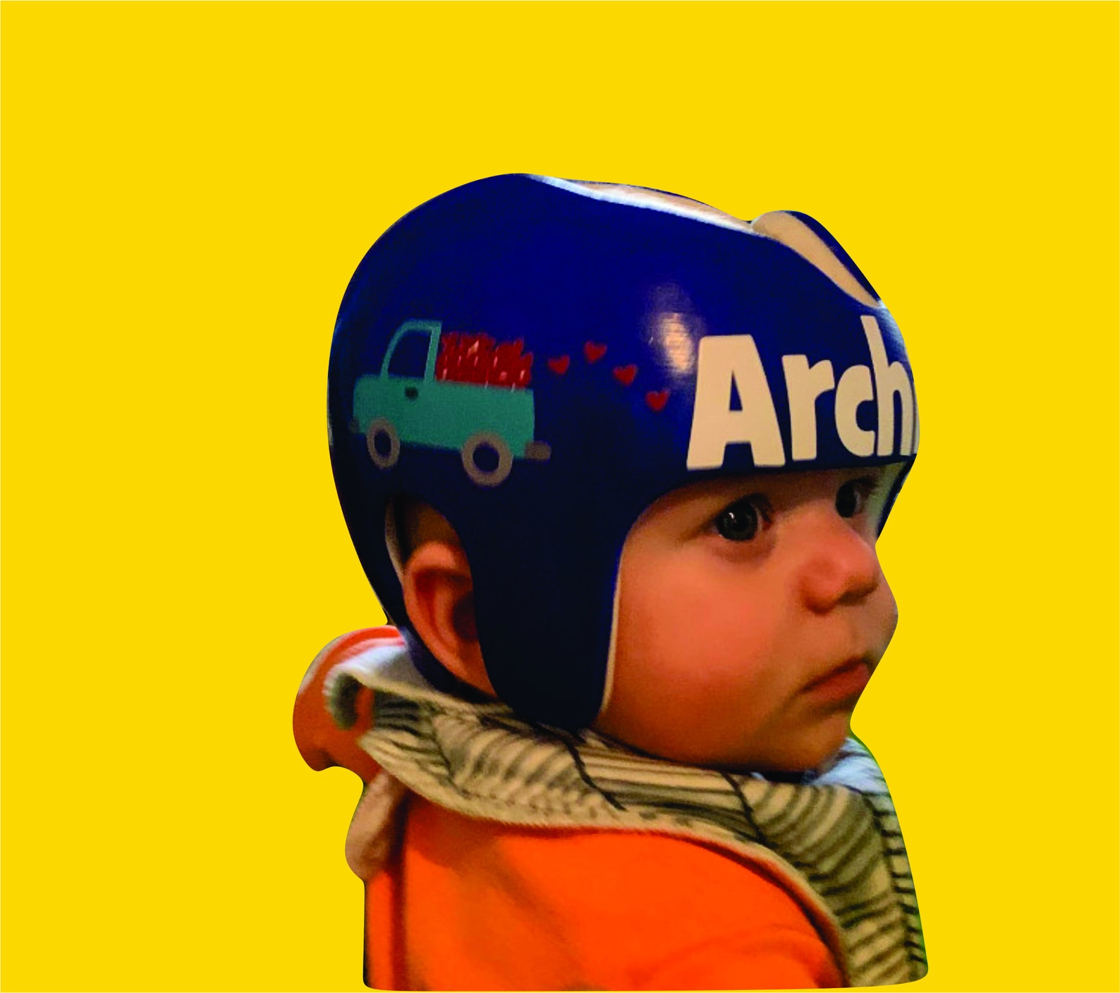 Custom Design Doc Band Decoration Decals, Stickers, Cranial Helmet ...