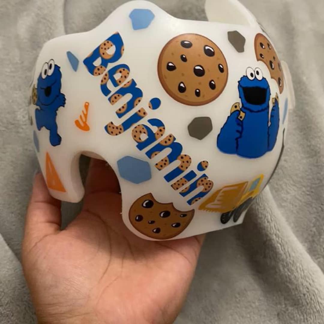 Cookie Monster Delight: Baby Helmet Decoration - Sweeten up Safety With ...