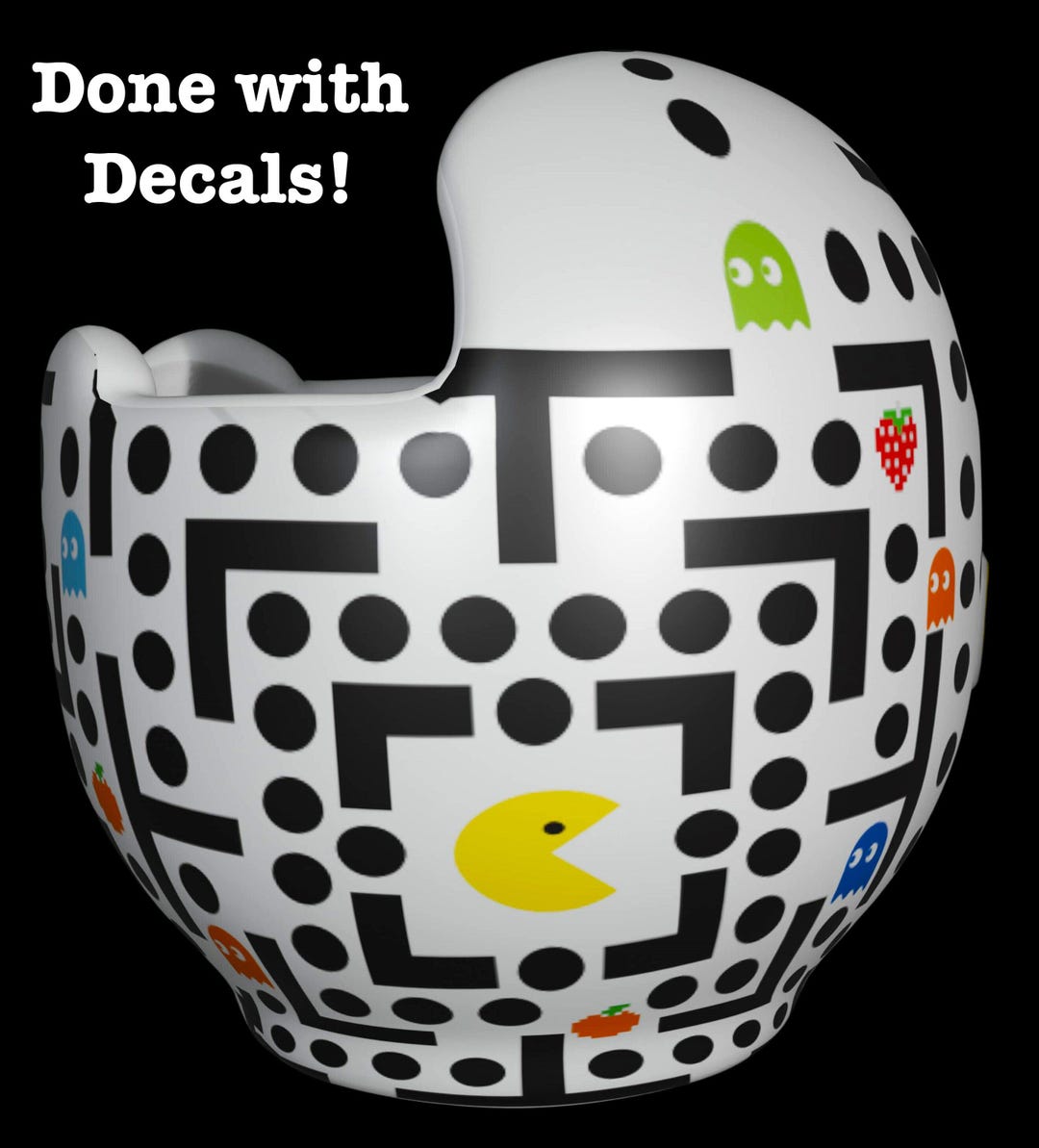 Personalized Pacman Game Doc Band Design | for Cranial Helmet, Starband ...