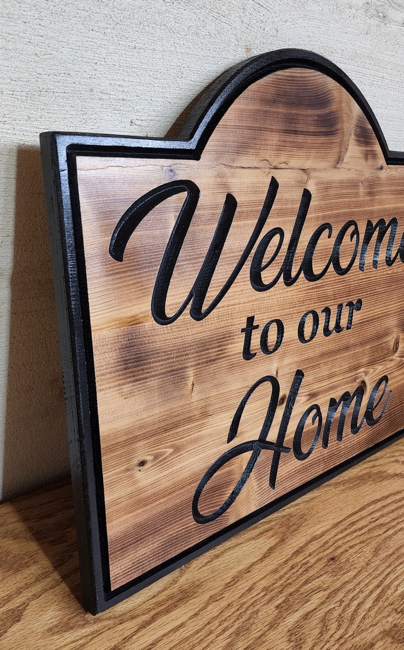 Rustic "welcome to Our Home" Wooden Sign, Cedar Wooden Sign, "welcome ...