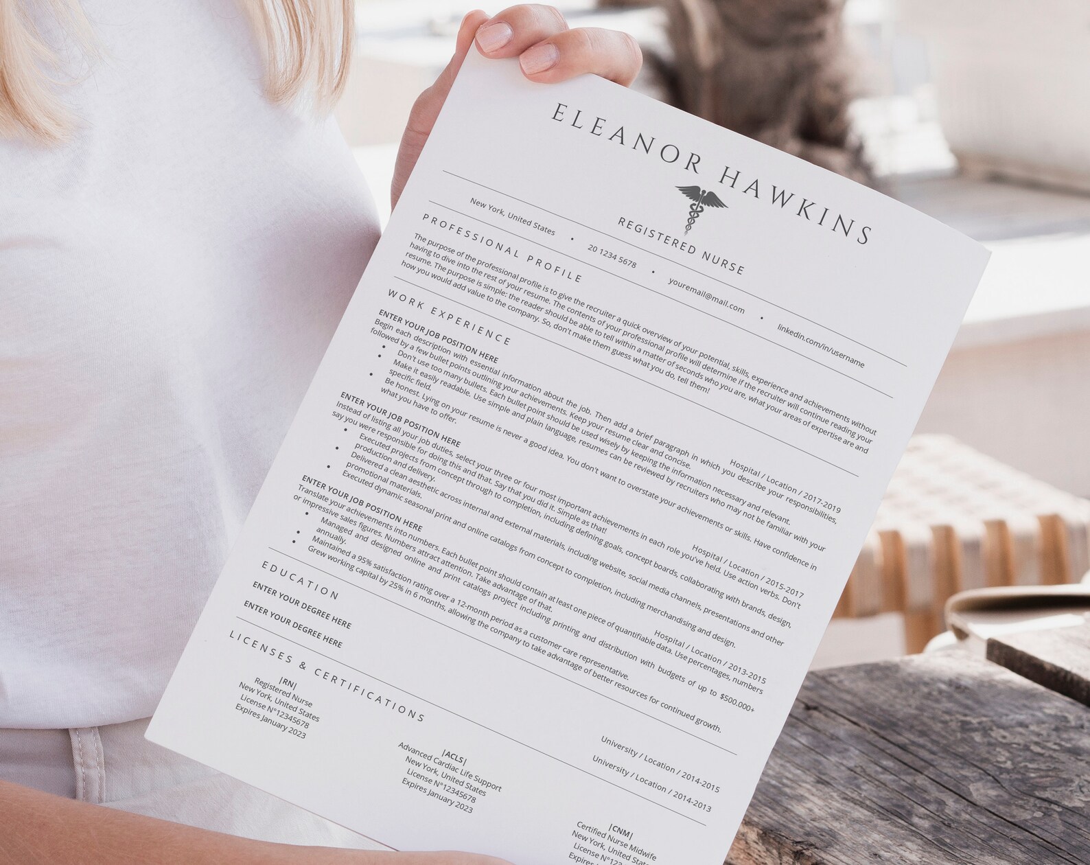 ATS Friendly Nurse Resume Template, Registered Nurse Resume Template ...