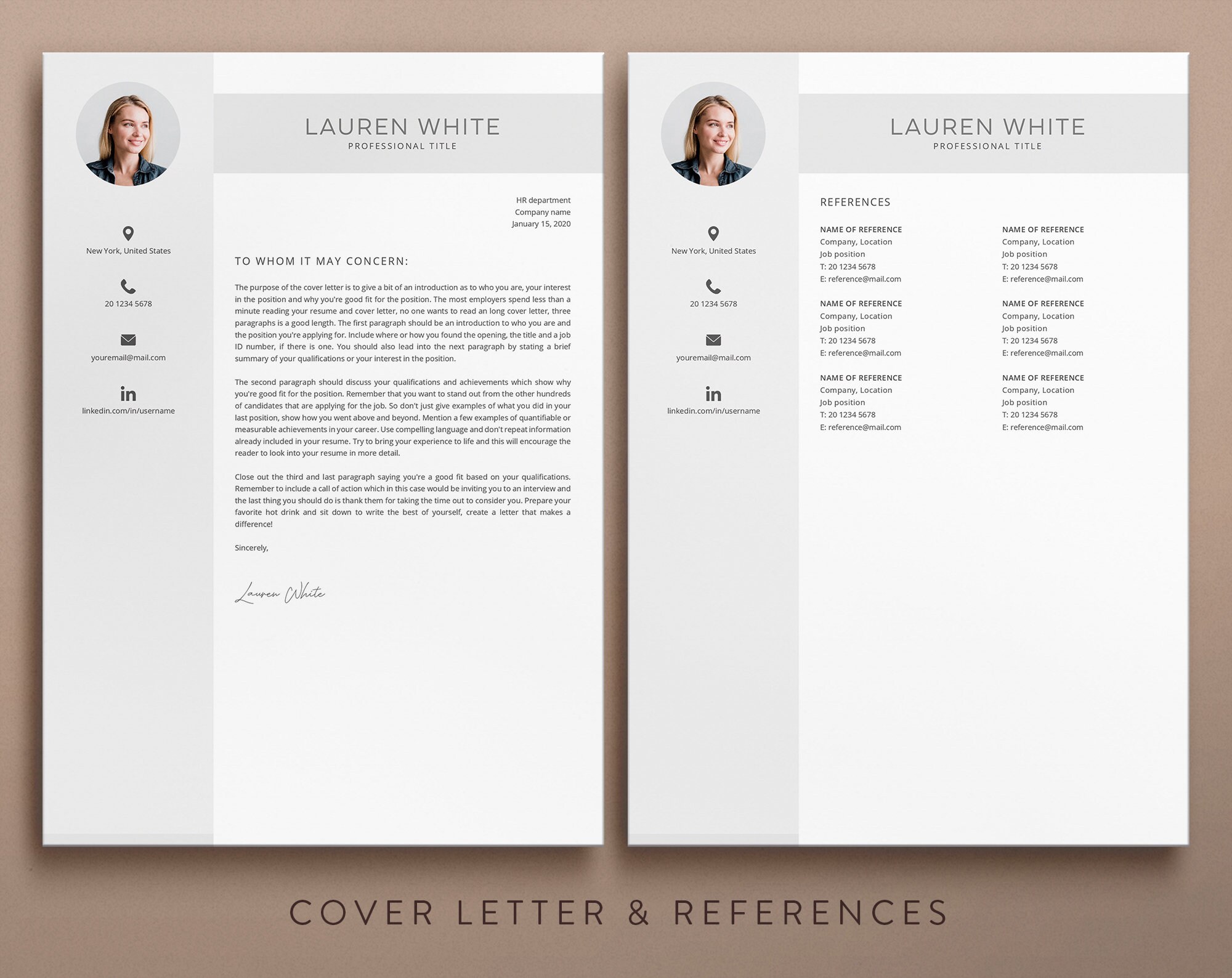 Cv Template Word, Creative Resume Template Word, Cv Template ...