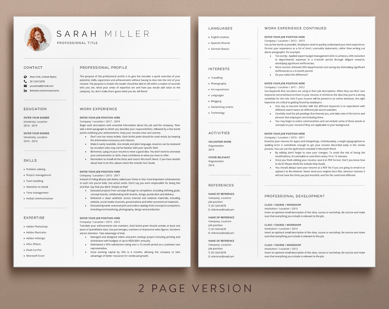 Digital Marketing Cv, Resume Template Word, Cv Template With Photo ...