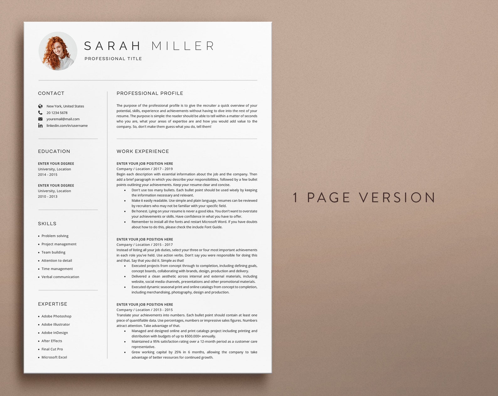 Digital Marketing Cv, Resume Template Word, Cv Template With Photo ...