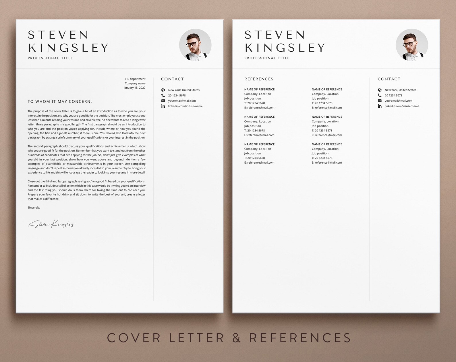 CV Template With Photo, CV Template Word, Lebenslauf Vorlage, Cv Design ...