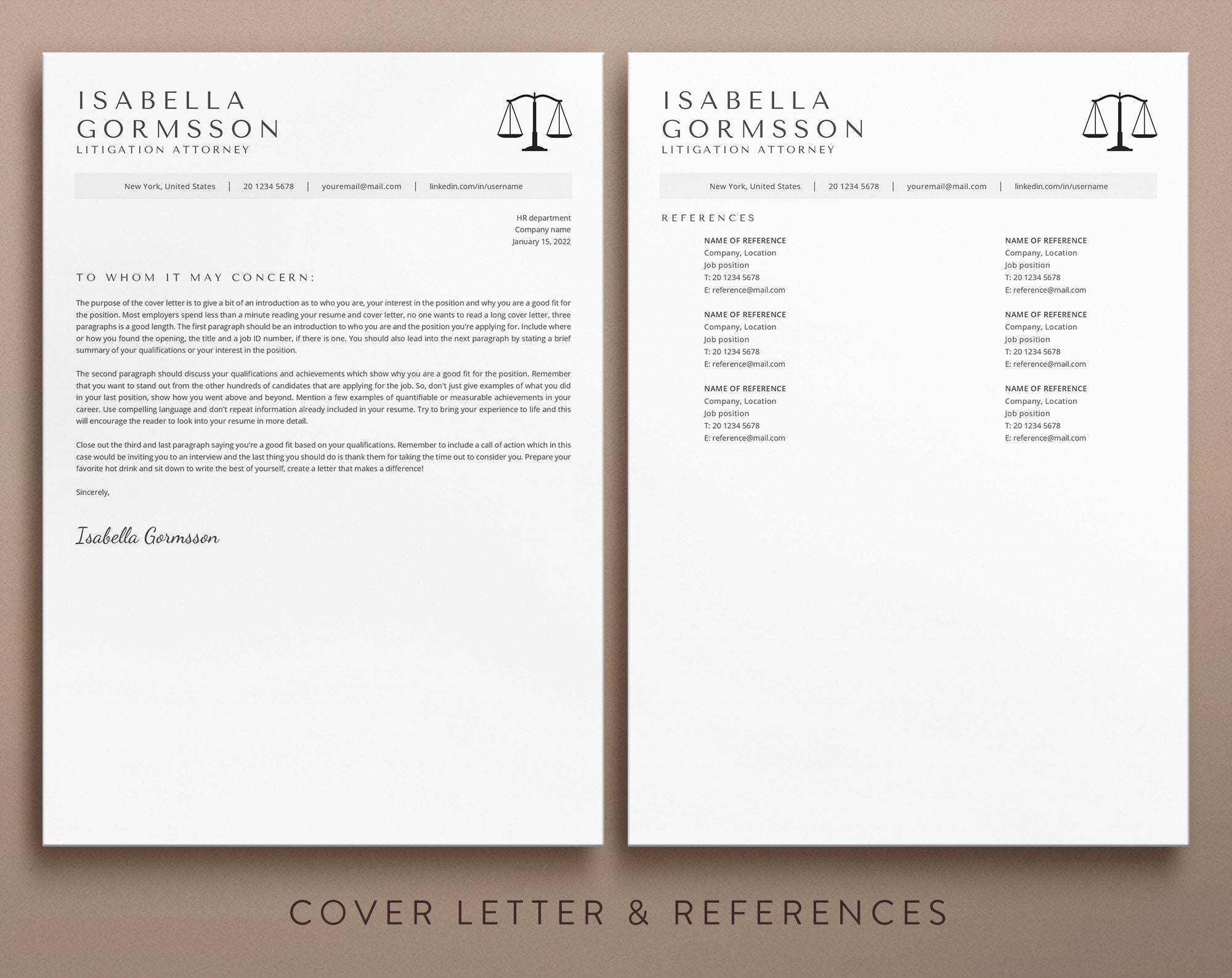 ATS Legal Resume Template Word, Paralegal Resume Template Word, ATS ...