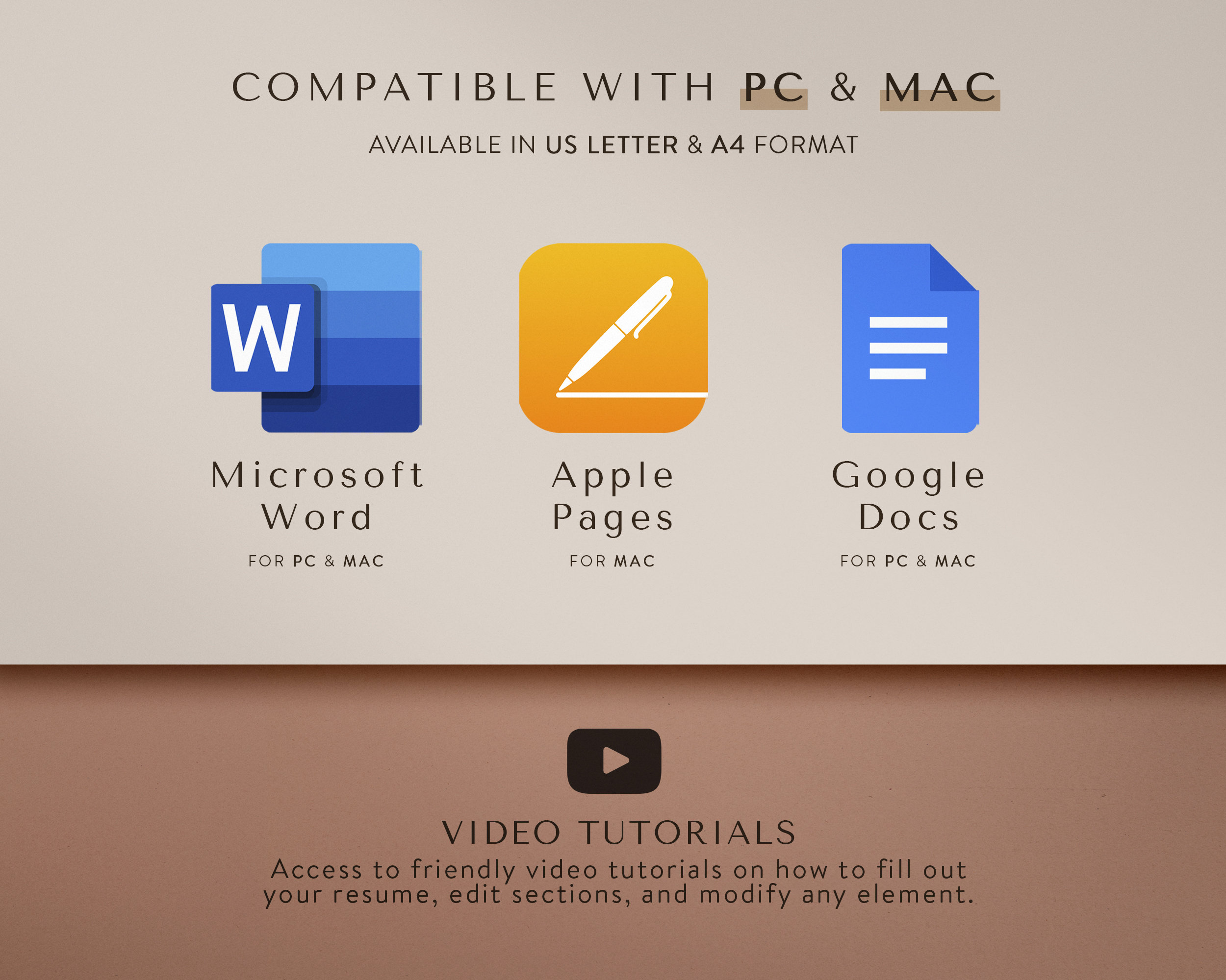 ATS Friendly Resume Template Google Docs, Word and Pages, Google Docs ...