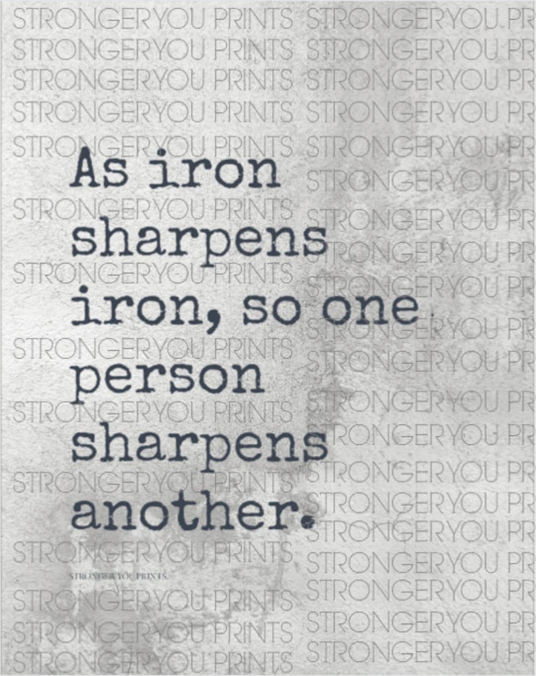 Iron Sharpens Iron, Proverbs 27 17, Bible Verse Print, Bible Quote Art ...