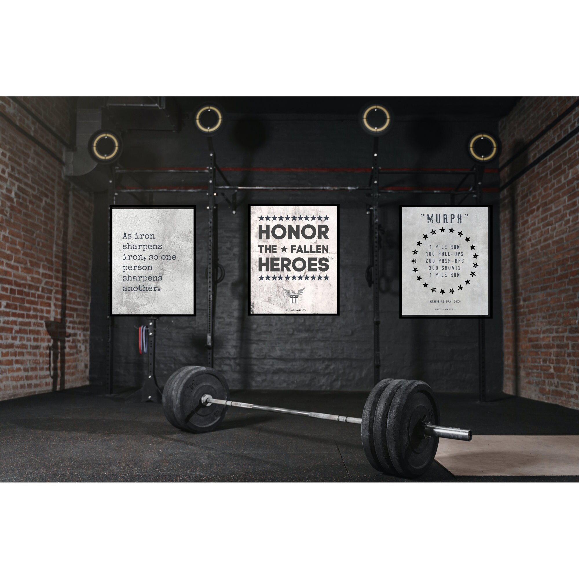 Murph Hero Workout Crossfit Poster, Gym Decor, at Home Gym Wall Art ...