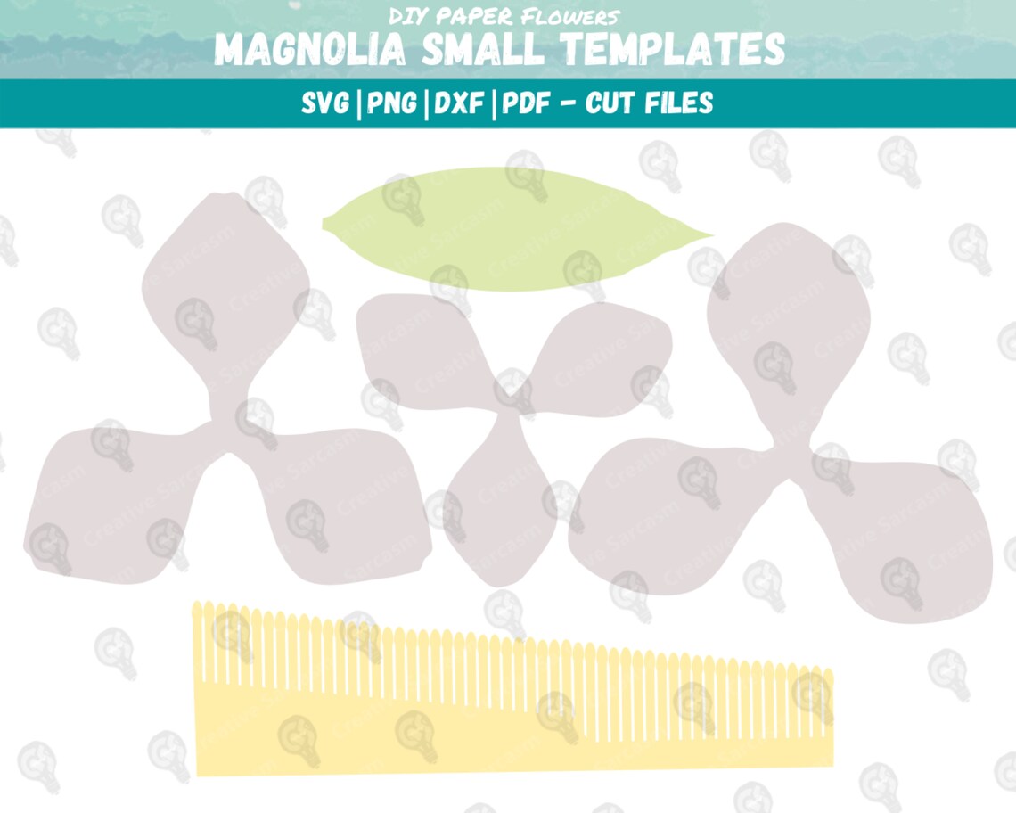 Magnolia Flower Template Digital Flower Templates DIY Paper - Etsy