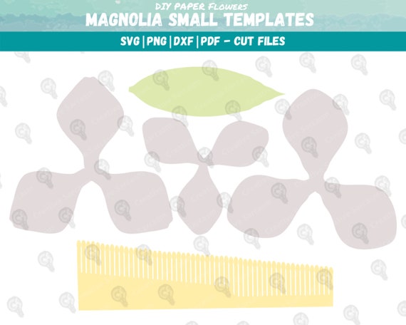 Magnolia Flower Template Digital Flower Templates DIY Paper | Etsy
