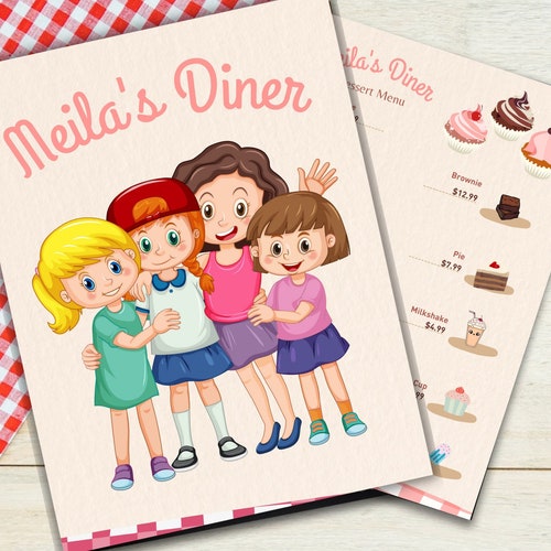 Pretend Play Restaurant Menu Printable Kids Kitchen Play - Etsy