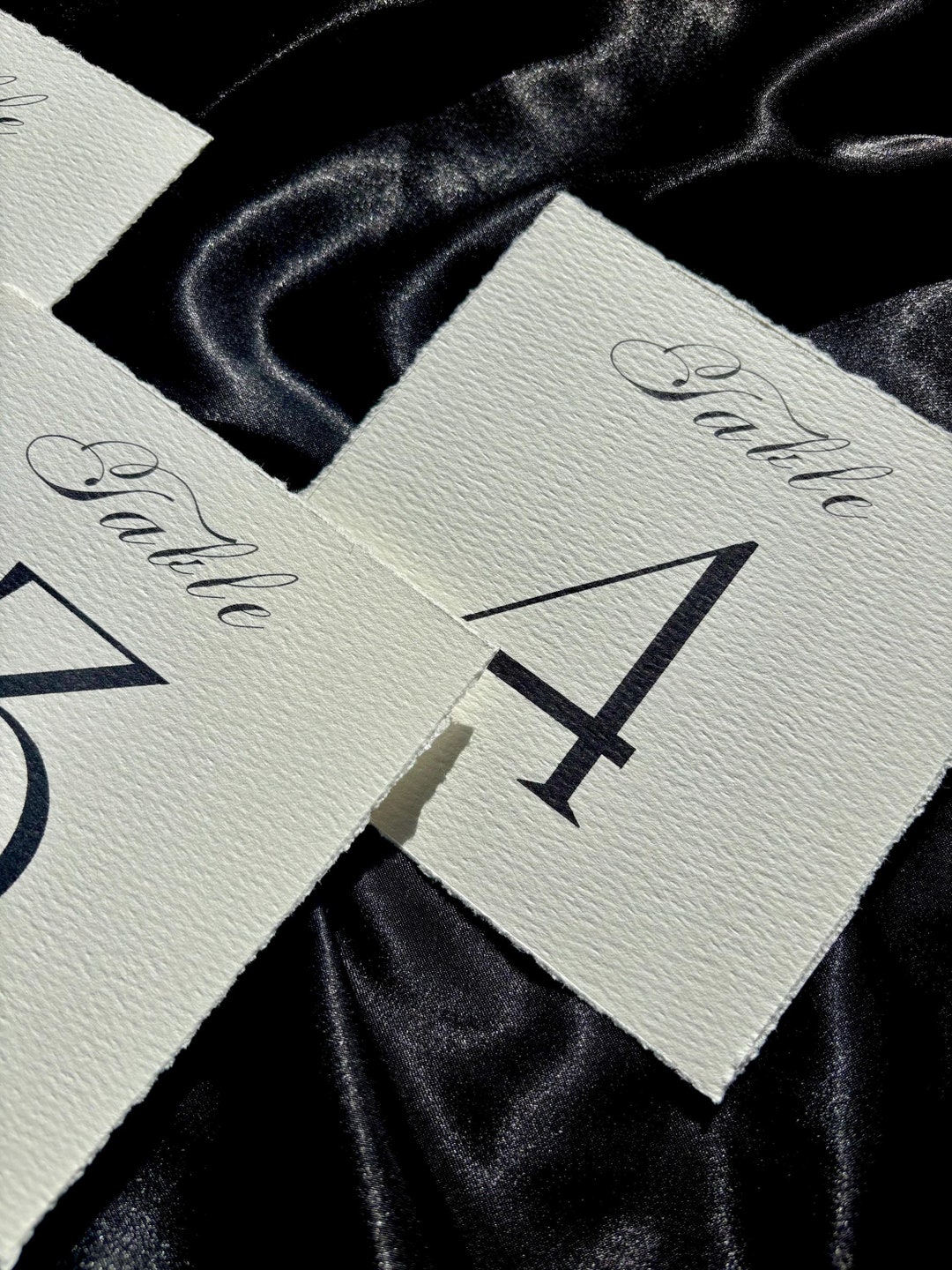 Deckle Edge Wedding Table Numbers | Custom - Etsy