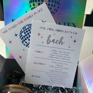 Eras Tour Themed Bachelorette Party Invitation and Itinerary, Custom ...