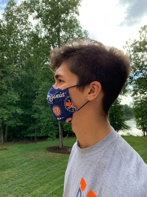UVA 3d Face Mask Cavaliers University of Virginia 3 Layer Covering ...