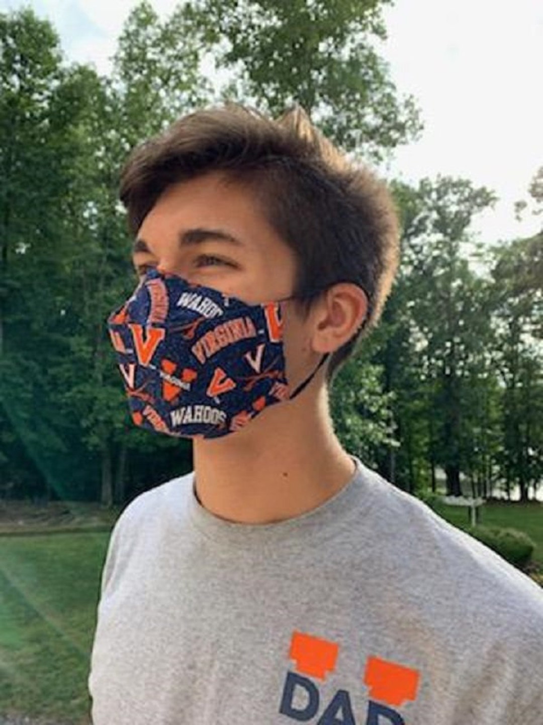 3D University of Virginia Face Mask UVA 3 Layers Cotton Covering ...