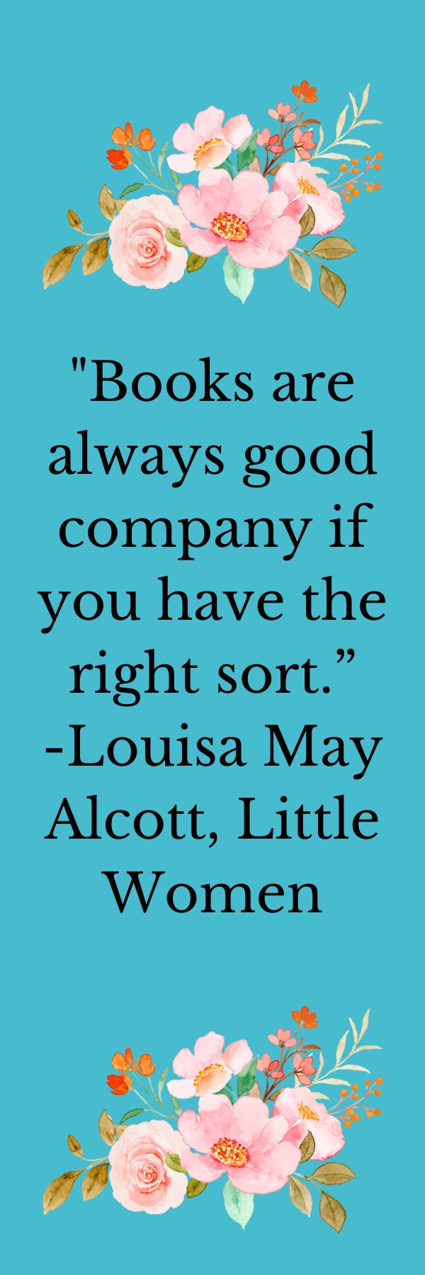 Little Women Bookmarks Printable Bookmarks Floral Little - Etsy