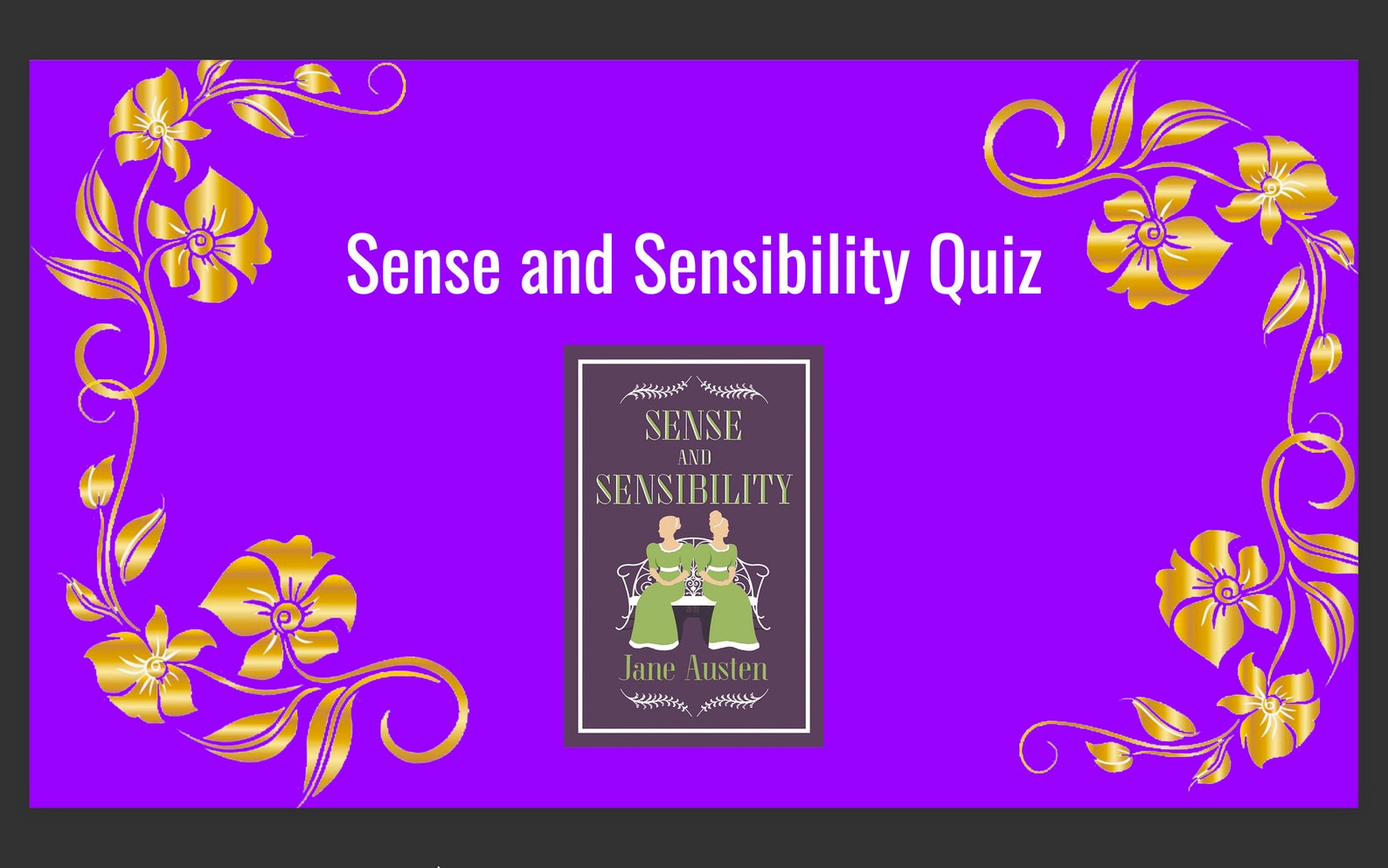 Sense and Sensibility Powerpoint Quiz - Etsy