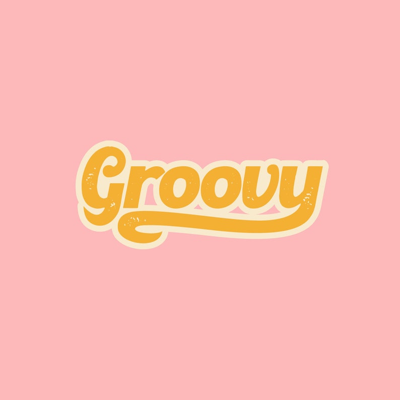 Printable Groovy Sticker Pack, Retro Aesthetic Stickers, Retro Stickers ...
