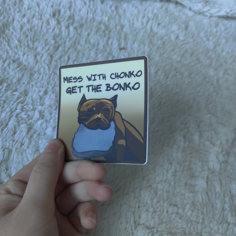 Chonko Dog Meme Square Sticker - Etsy