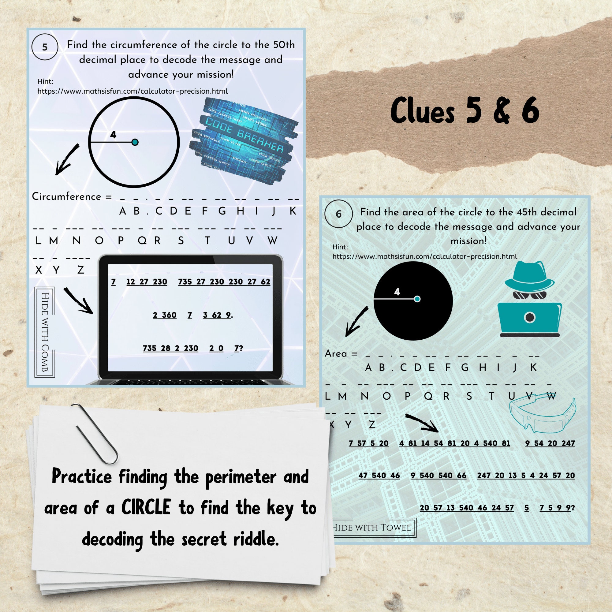 Geometry 2 Educational Treasure Hunt: Secret Decoder Instant Download ...