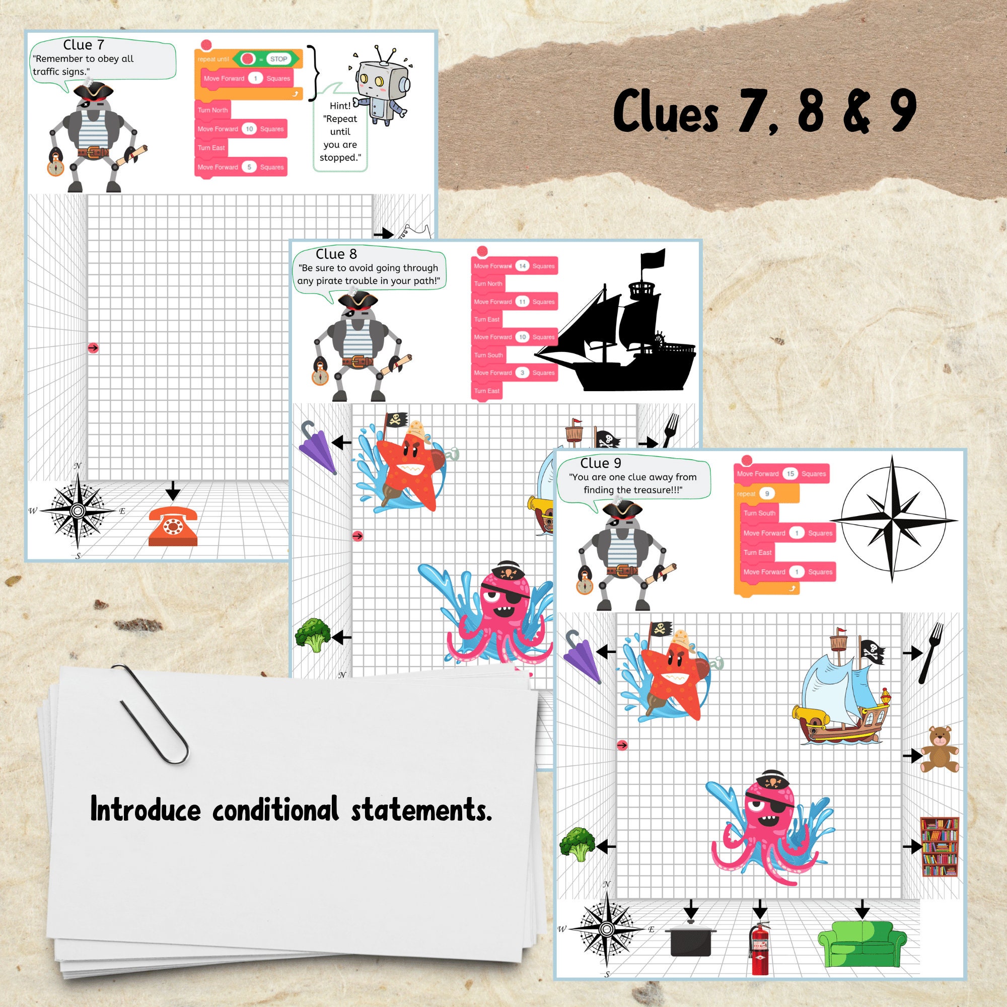 Coding 1 Educational Treasure Hunt: Captain Binary | Cardinal ...