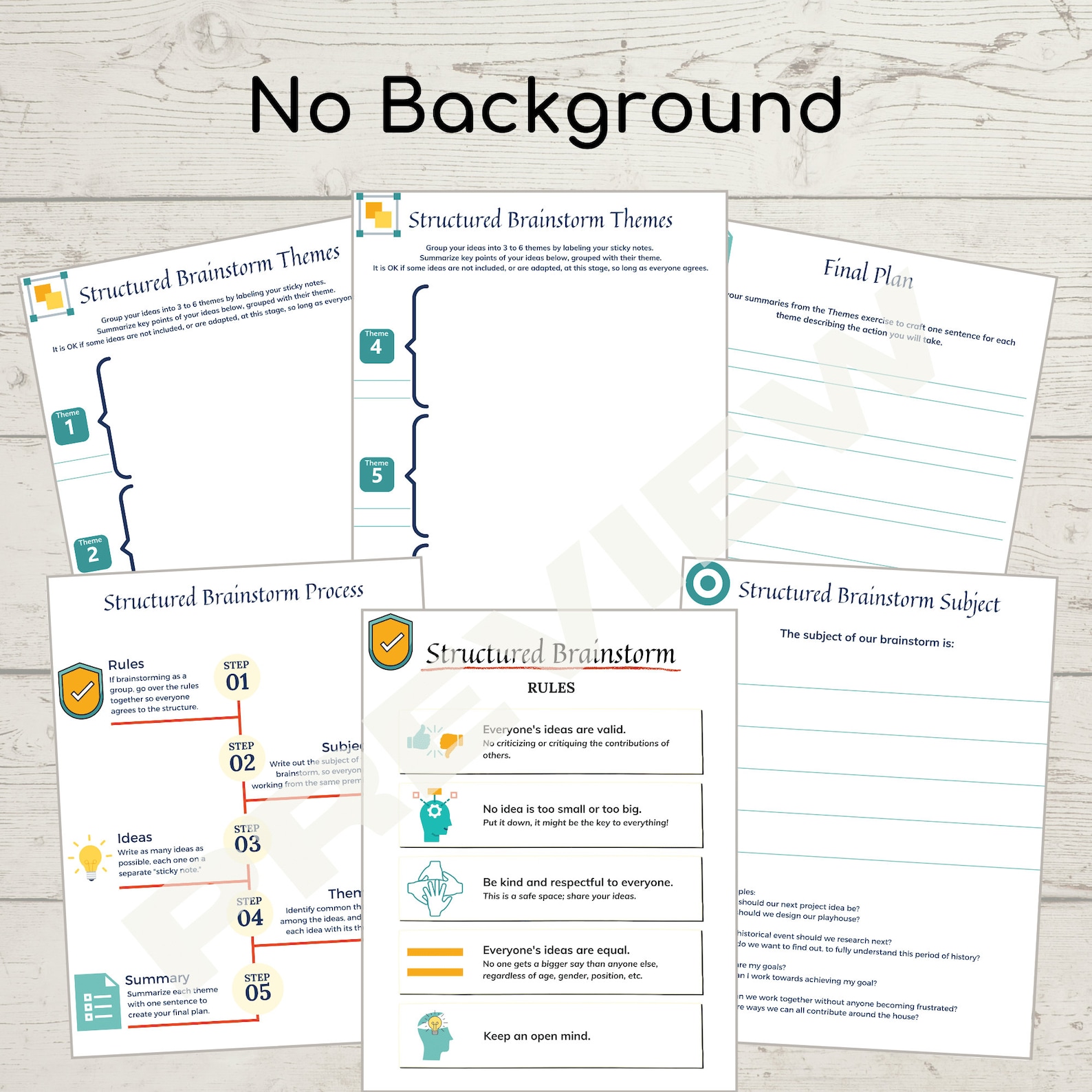 Structured Brainstorming Exercise | Printable Templates | Idea ...