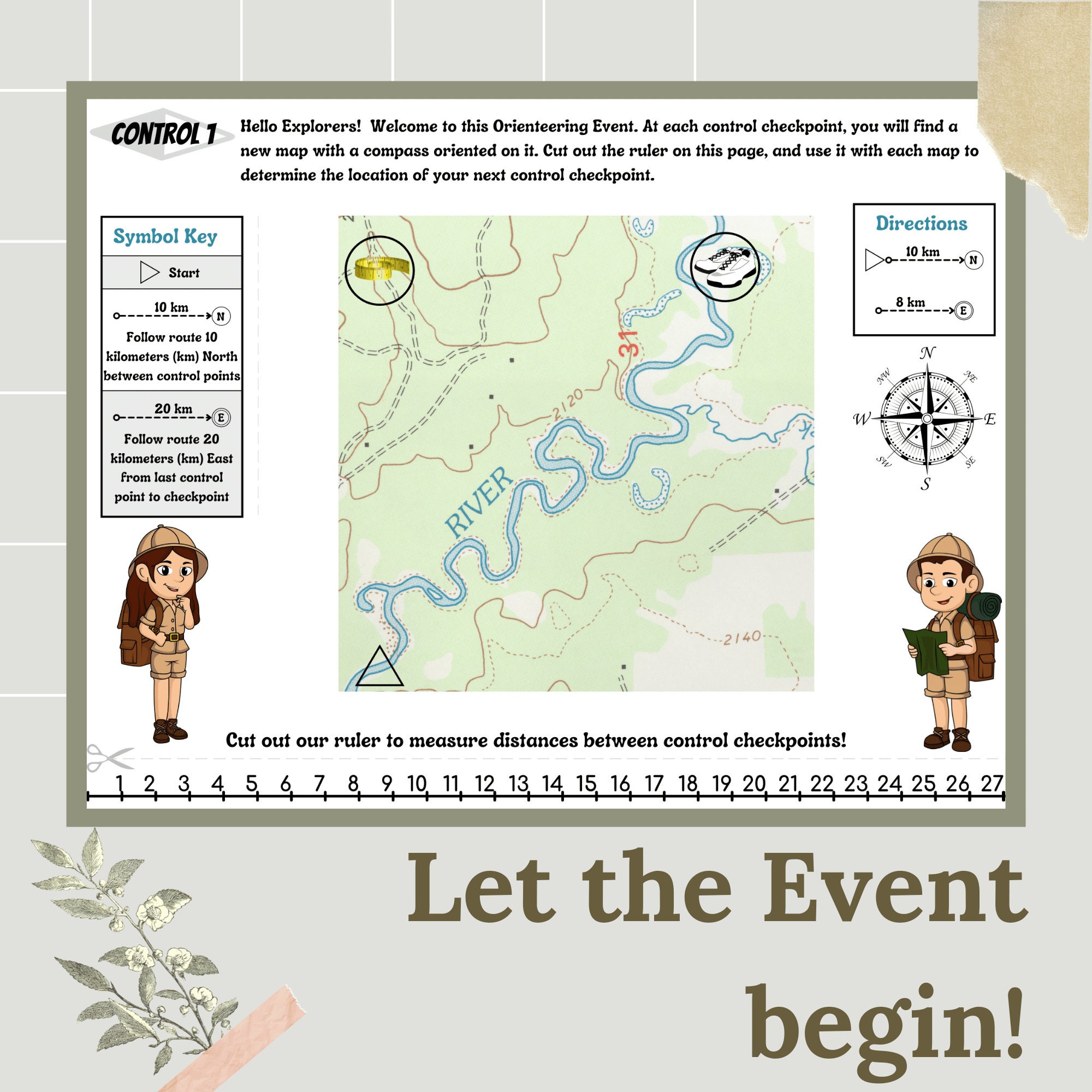 Cardinal Directions Treasure Hunt: Orienteering | an Educational ...