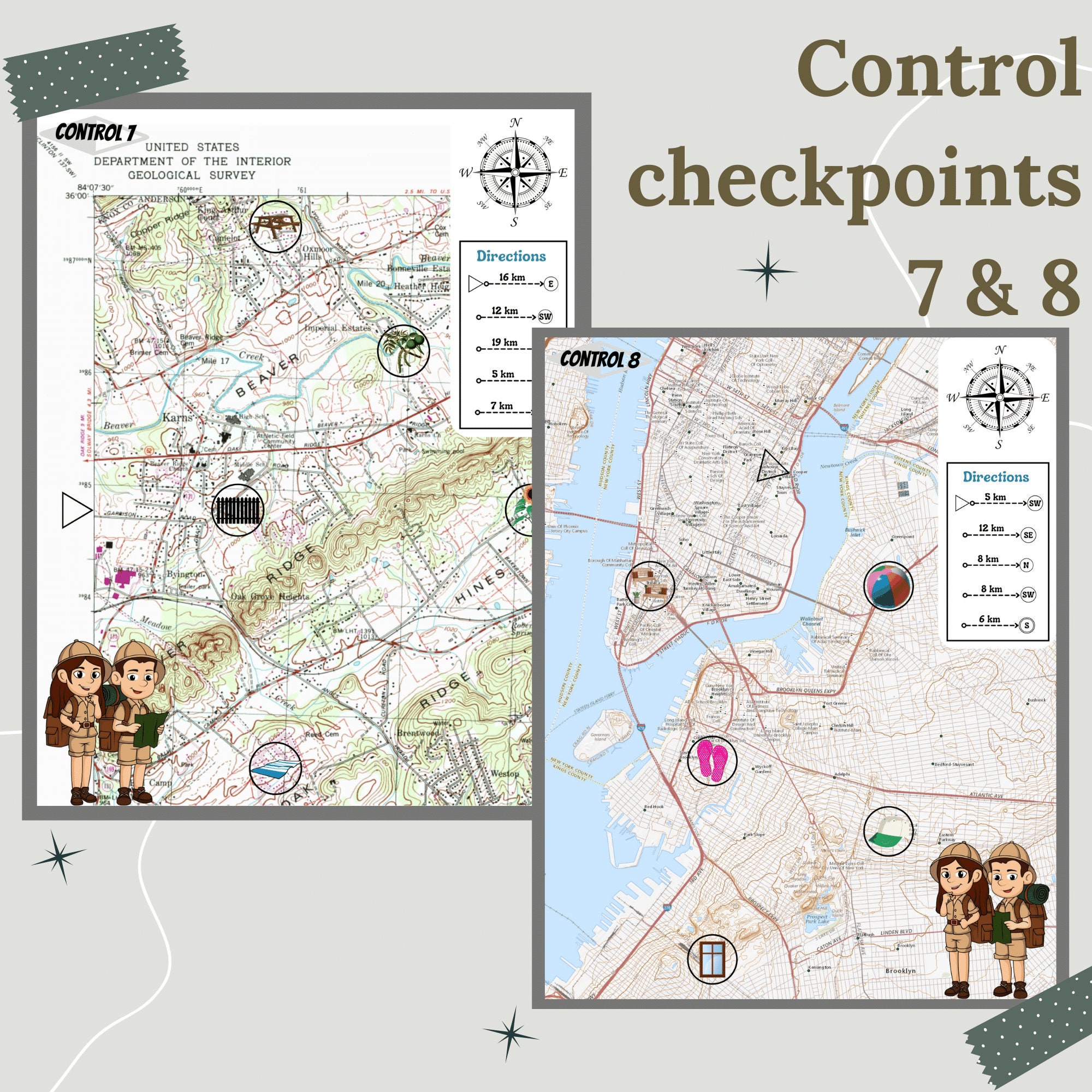 Cardinal Directions Treasure Hunt: Orienteering | an Educational ...