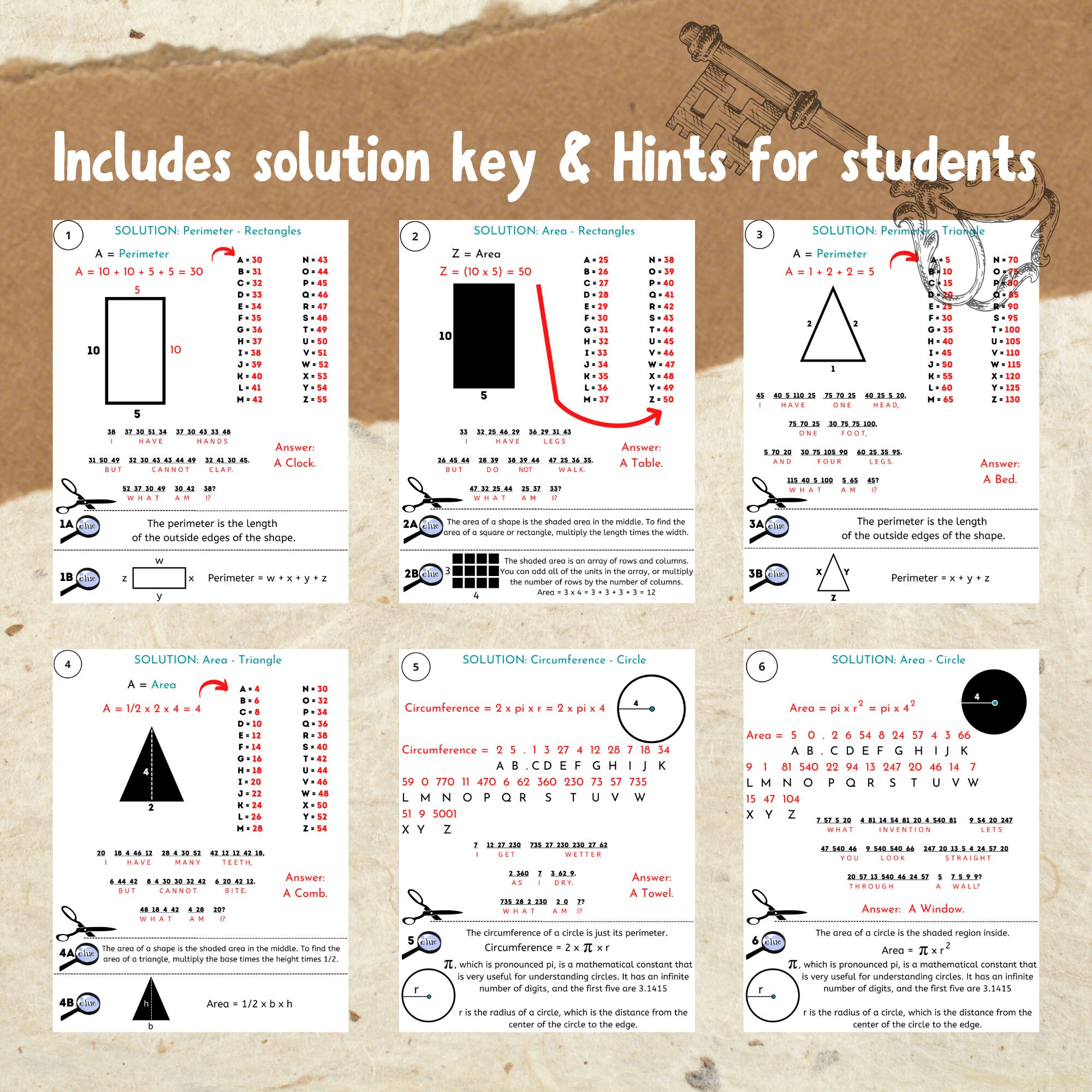 Geometry 2 Educational Treasure Hunt: Secret Decoder Instant Download ...