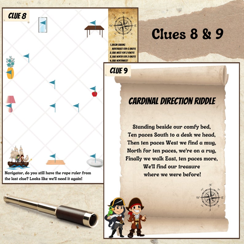 Cardinal Directions Treasure Hunt: Pirate Duo! | an Educational Indoor ...