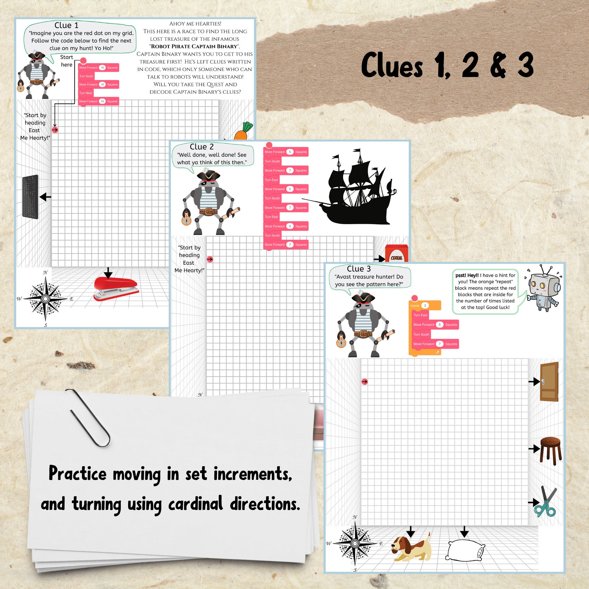 Coding 1 Educational Treasure Hunt: Captain Binary | Cardinal ...