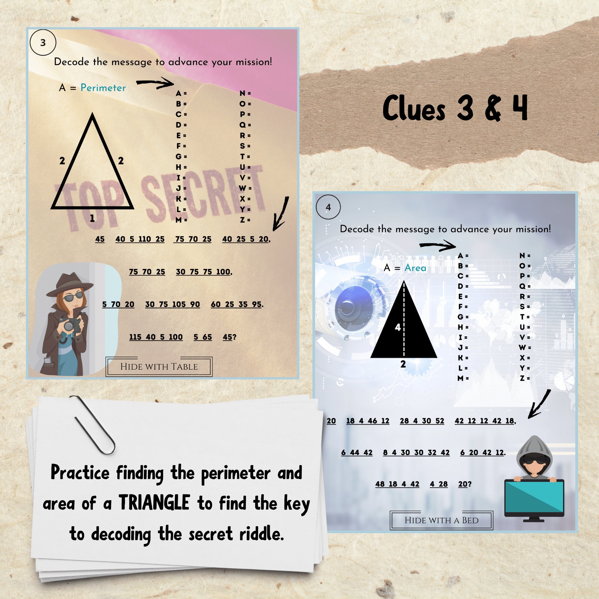 Geometry 2 Educational Treasure Hunt: Secret Decoder | Instant Download ...