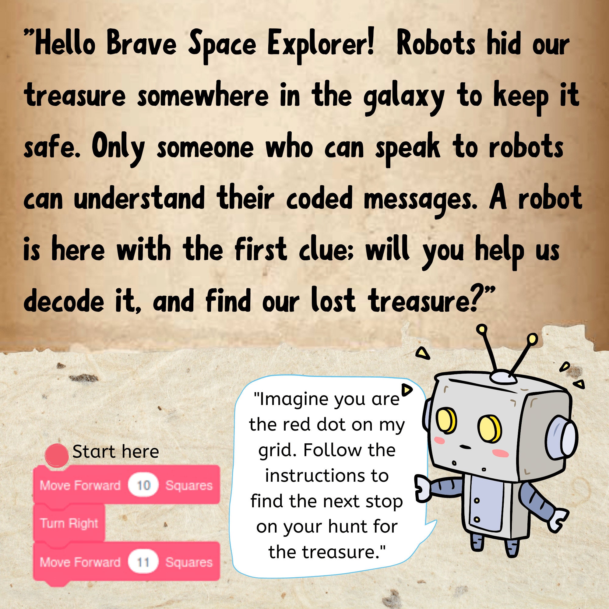 Coding 2 Educational Treasure Hunt Space Adventure Aliens - Etsy