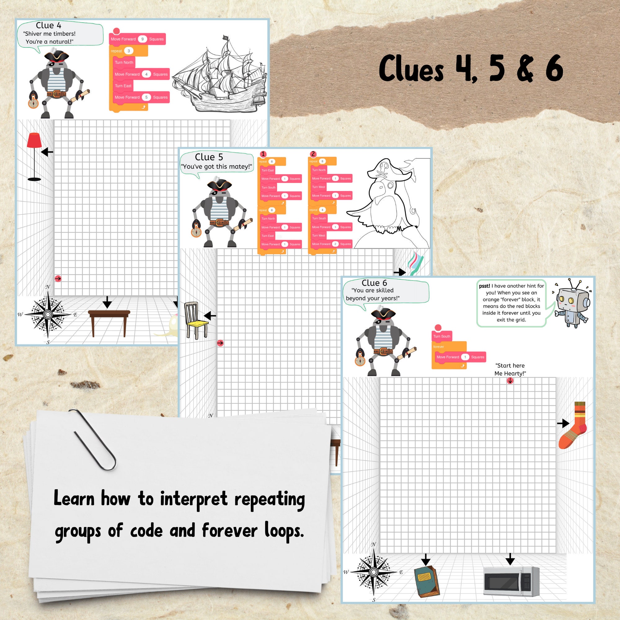 Coding 1 Educational Treasure Hunt: Captain Binary | Cardinal ...