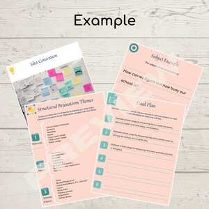 Structured Brainstorming Exercise | Printable Templates | Idea ...