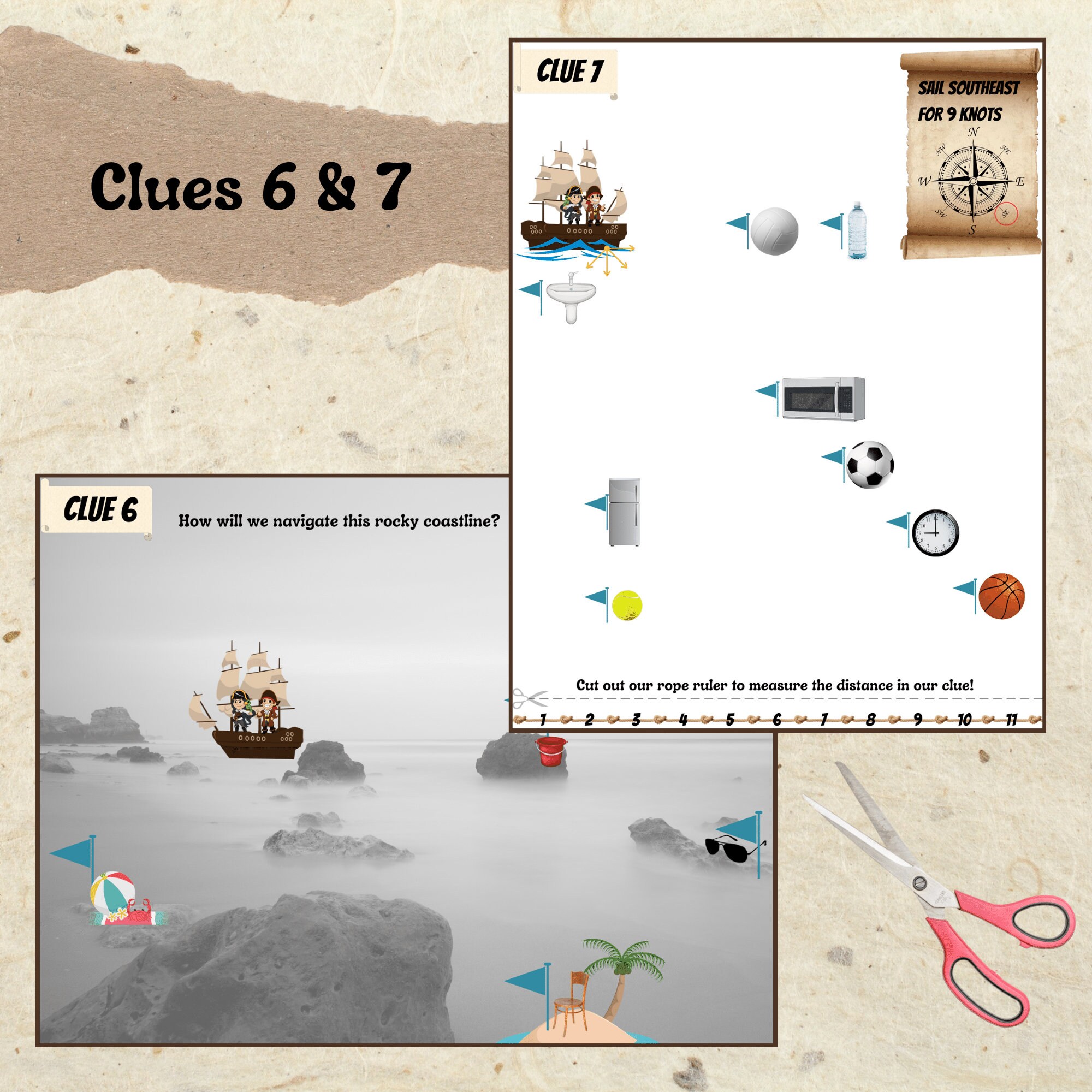 Cardinal Directions Treasure Hunt: Pirate Duo! | an Educational Indoor ...