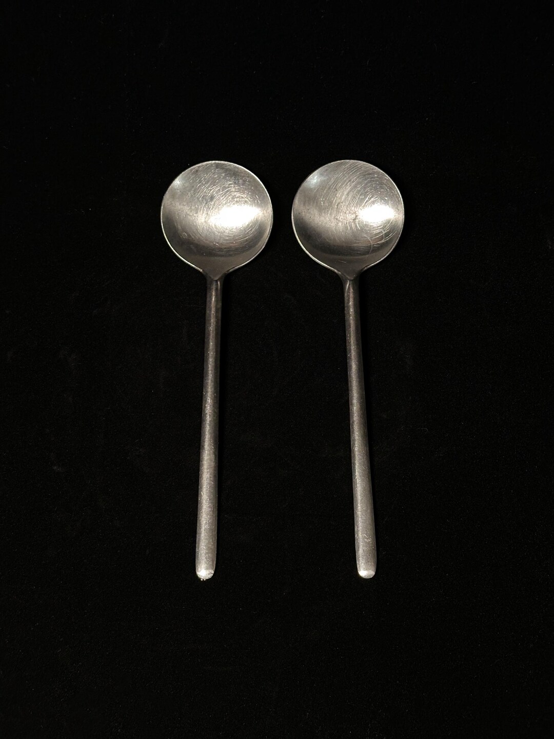 Pair of Mid-century Austrian Stainless Steel Serving Spoons | Minimal ...