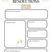 New Year’s Resolutions 2026 Printable | Canva Editable Goal Planner ...