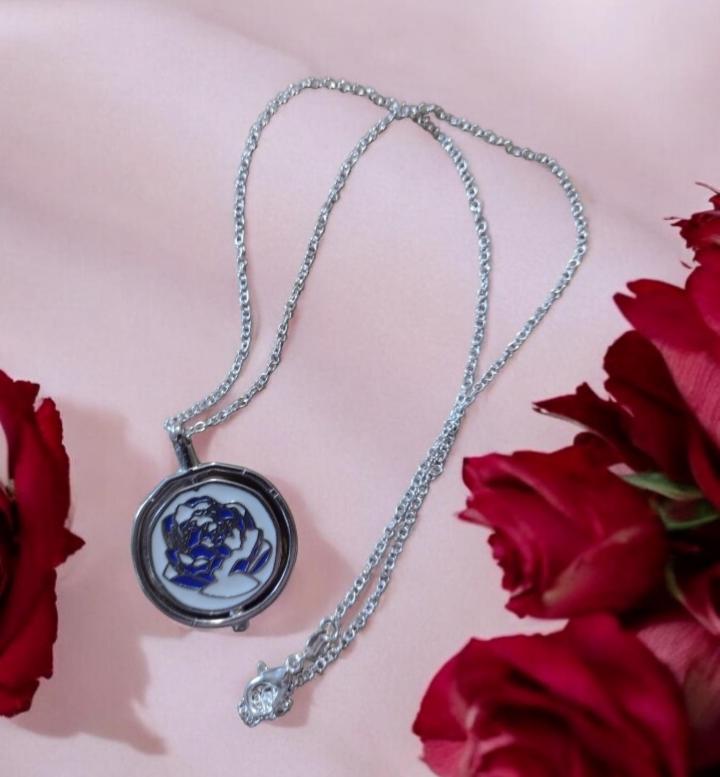 Blue Rose Jinx Necklace - Etsy Blue Rose Jinx Necklace - Etsy