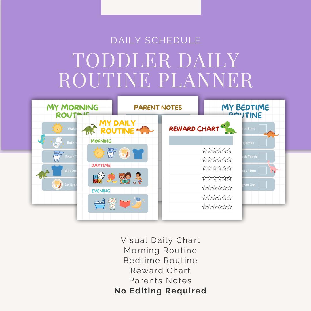 Toddler Visual Daily Routine Chart | Ages 2-5 (digital Download) - Etsy