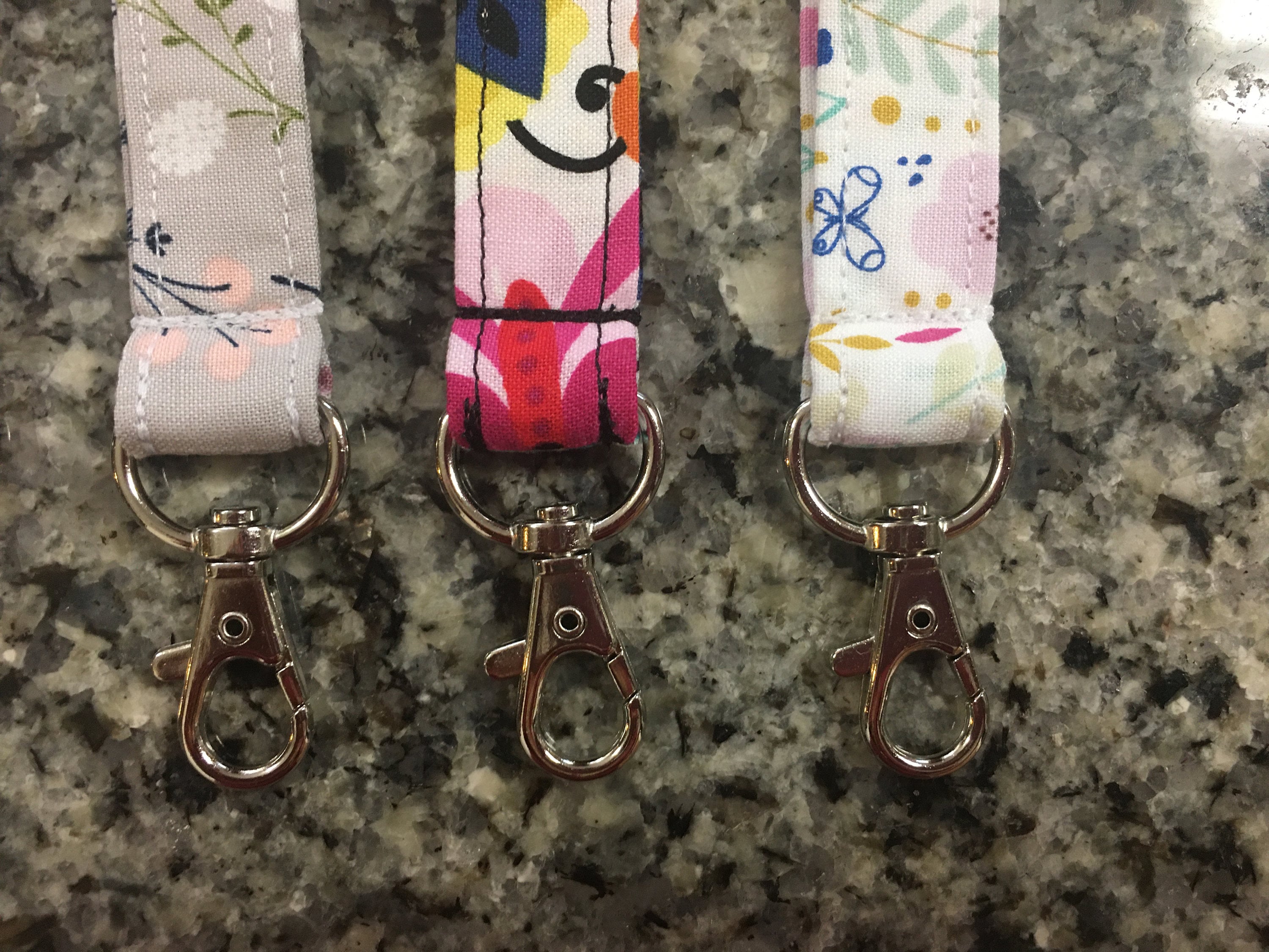 Floral Lanyard / ID Badge Lanyard / Keychain / Lanyard / ID | Etsy