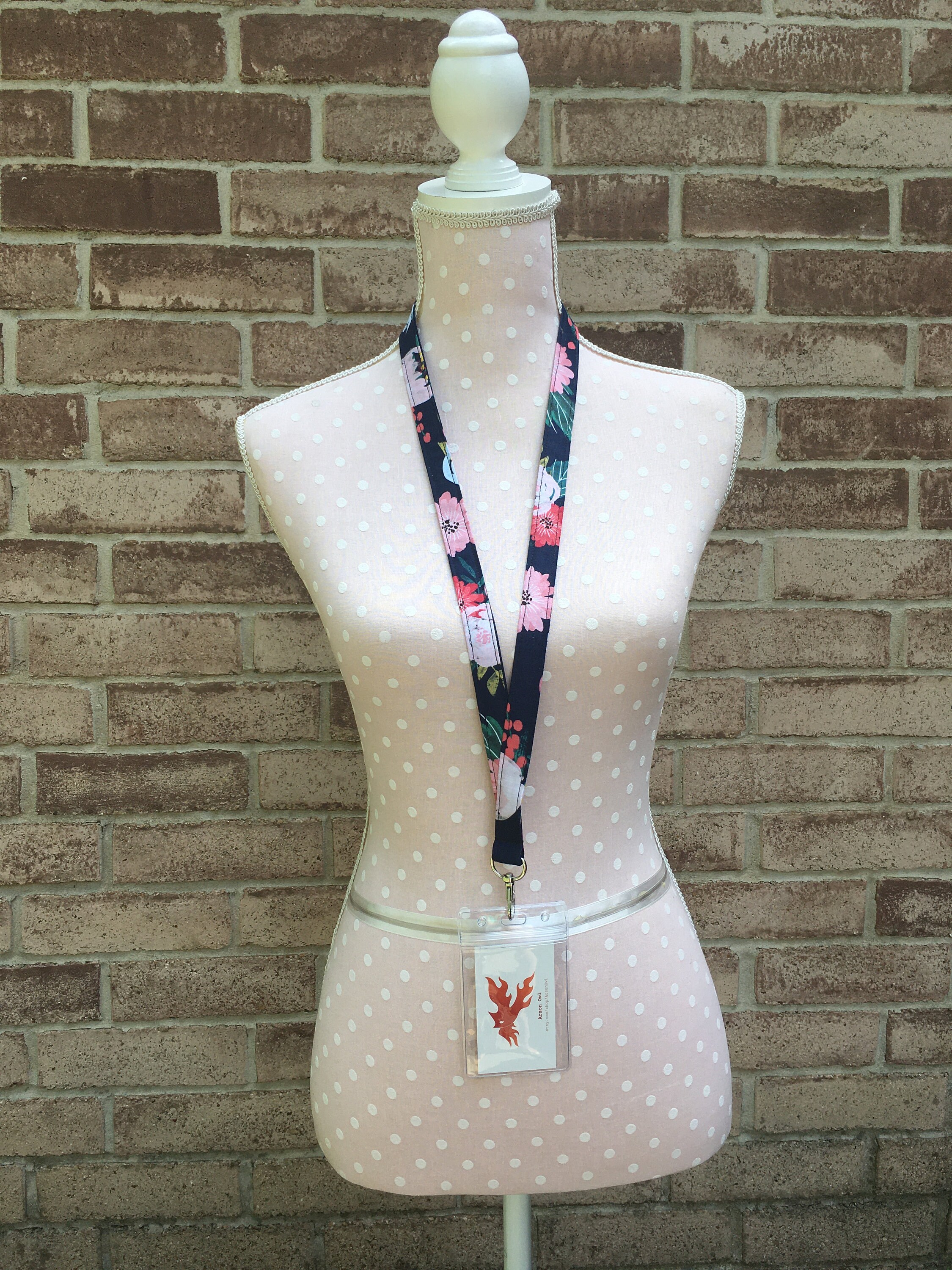 Floral Lanyard / ID Badge Lanyard / Keychain / Lanyard / ID | Etsy