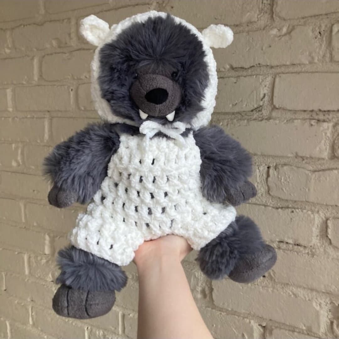 Crochet Sheep Costume for Wilf Wolf Jellycat - Etsy