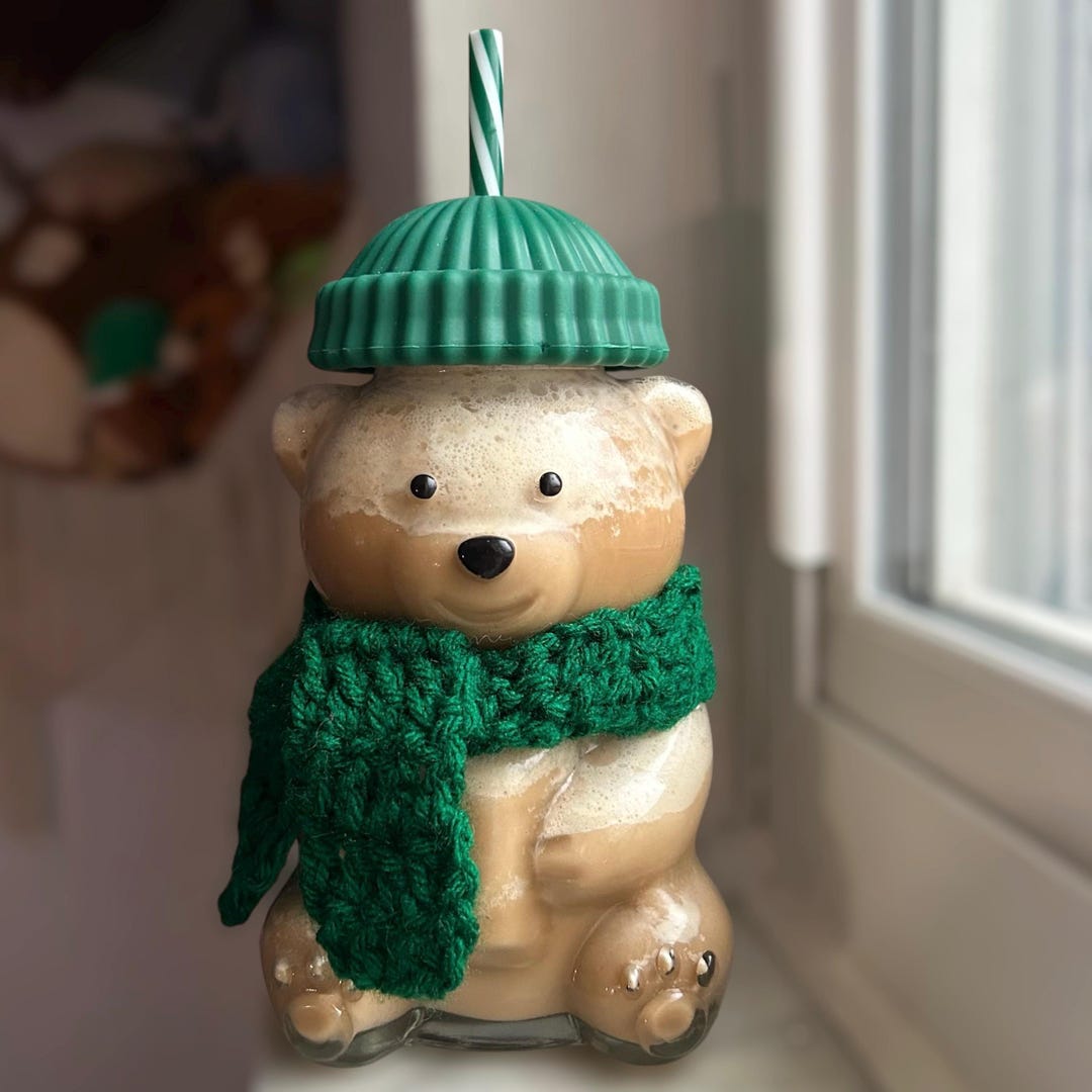 Bearista Starbucks Bear Cup Scarf Outfit - Etsy