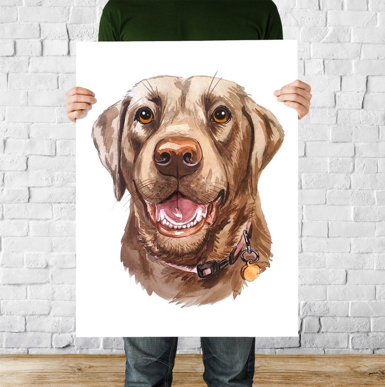 Custom pet portrait Custom pet art Custom watercolor pet | Etsy
