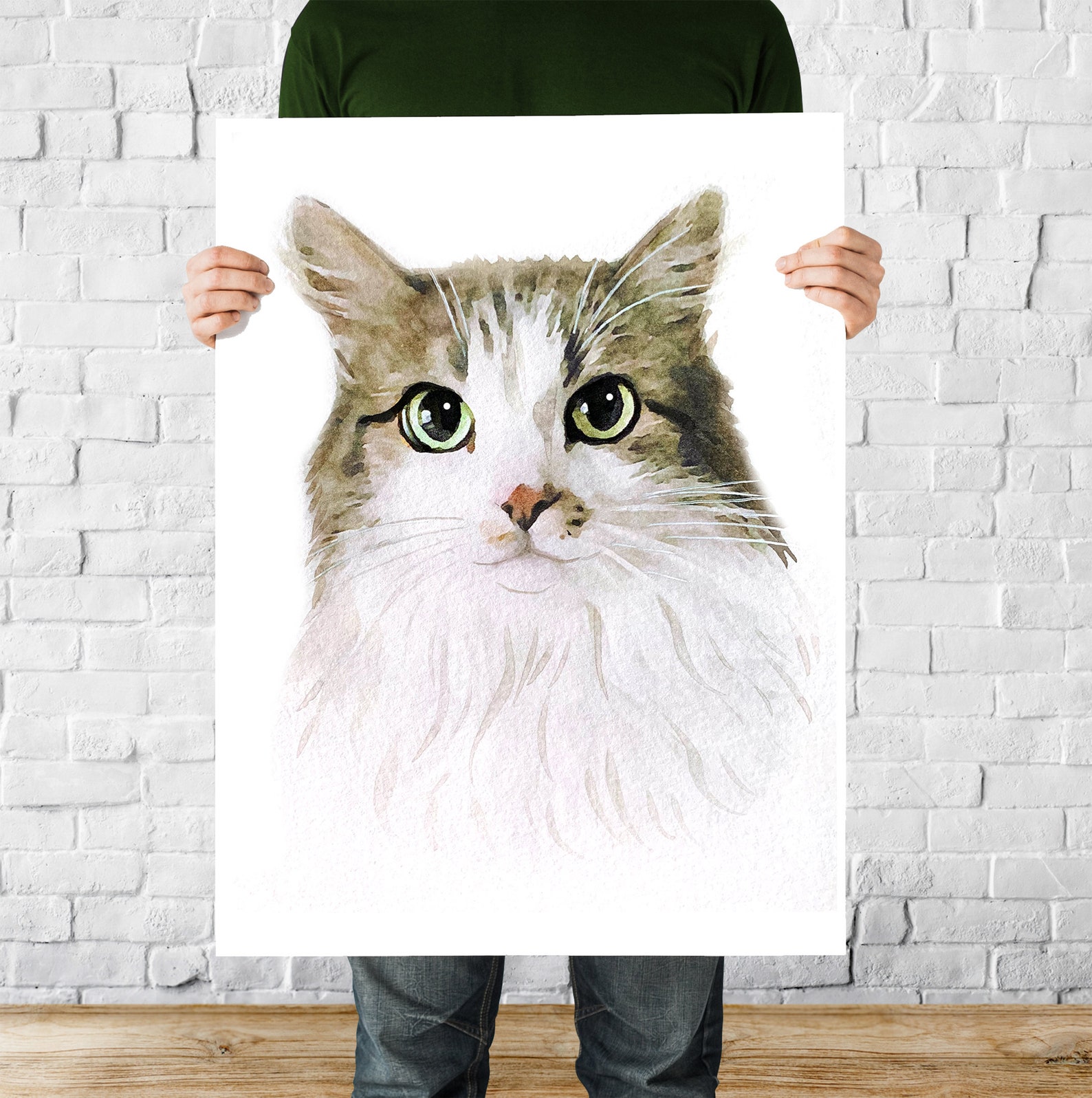 Custom pet portrait Custom pet art Custom watercolor pet | Etsy