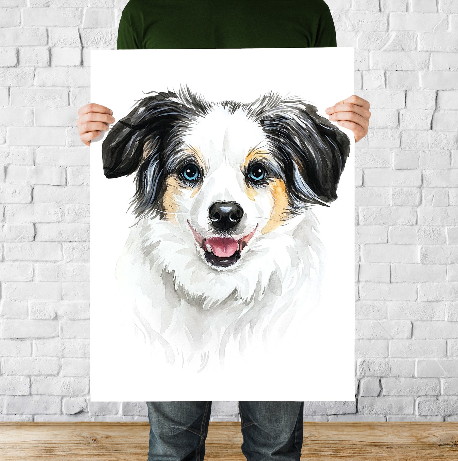 Custom pet portrait Custom pet art Custom watercolor pet | Etsy